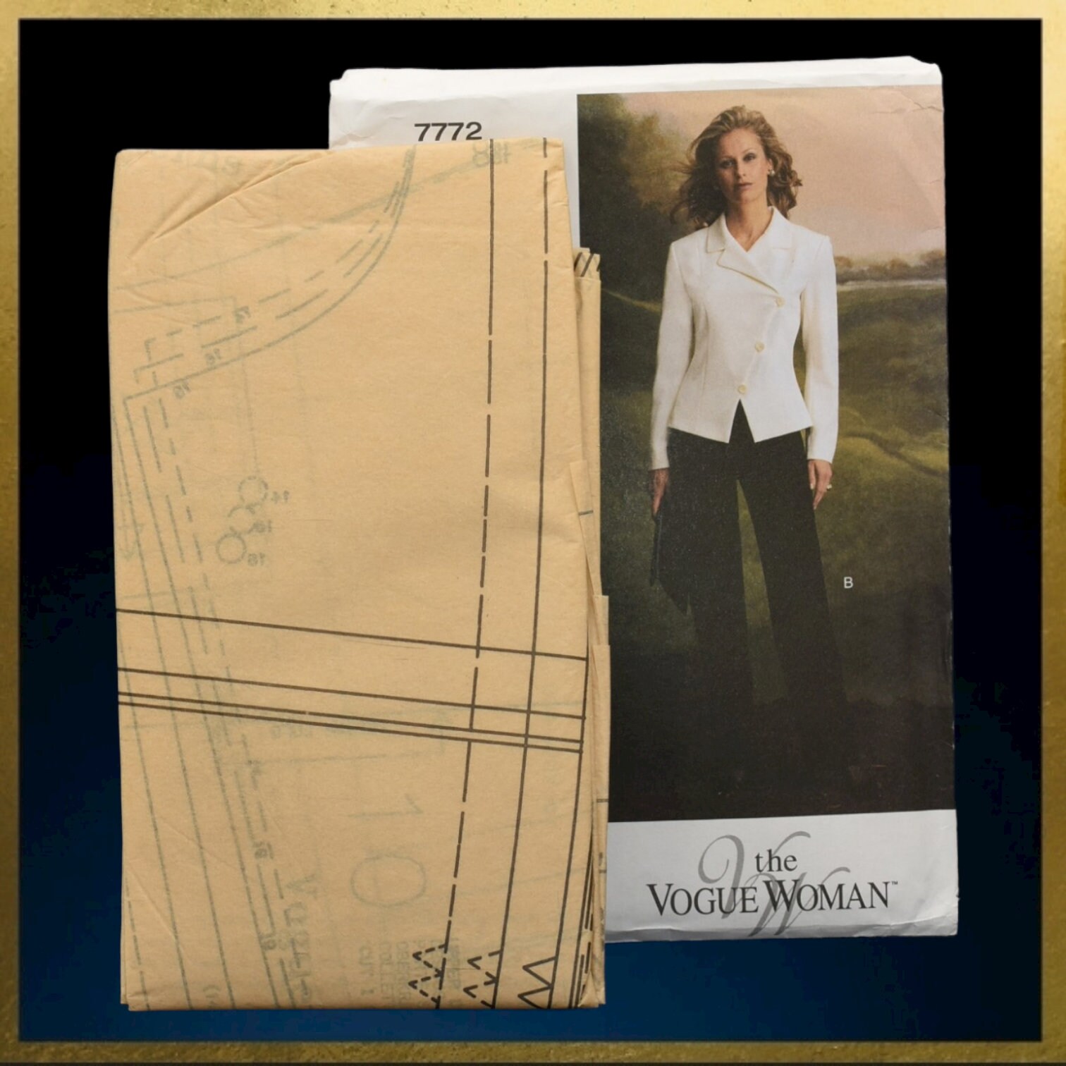 Vogue Sewing Pattern 7772 Jacket, Skirt & Pants Sz 14/16/18 New Uncut ...