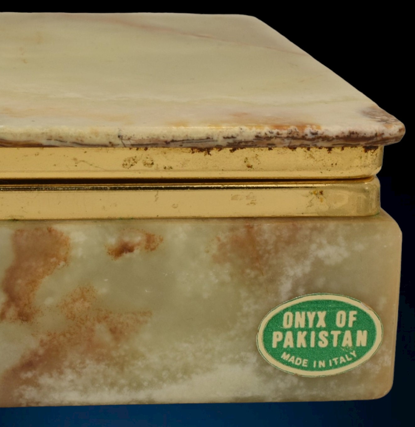 Onyx of Pakistan Large Pale Green Onyx Cigarette Box Vintage VGC - Etsy