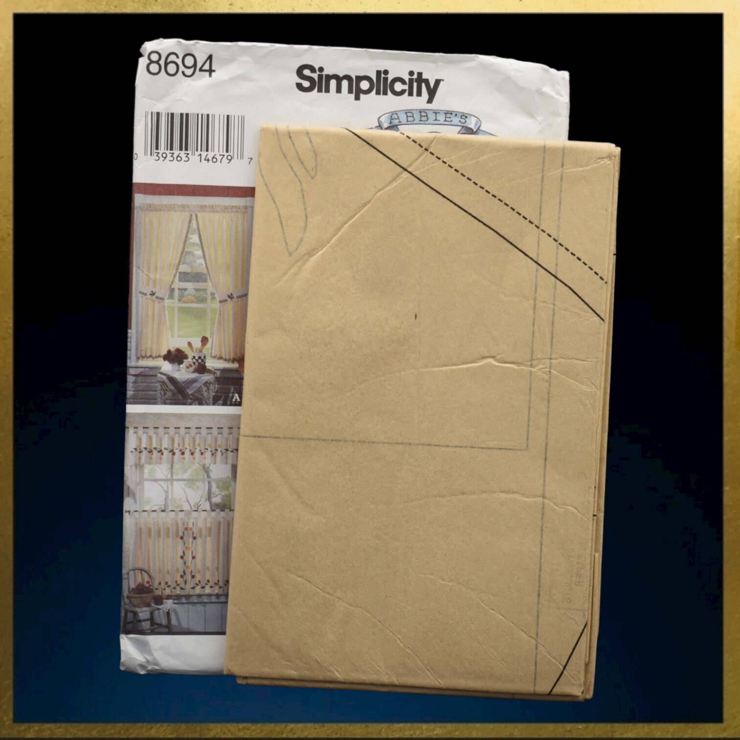 Simplicity Abbie's Jiffy 6 Pack Sewing Pattern 8694 Stencilled Curtains ...