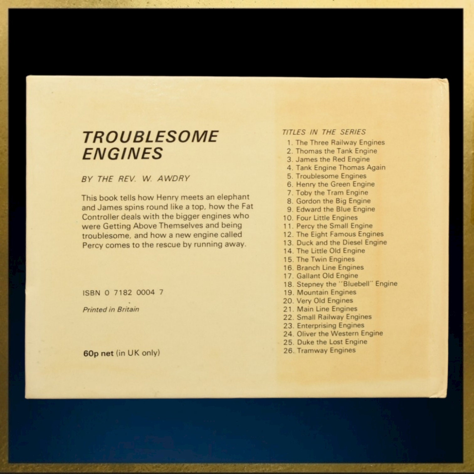 Thomas the Tank Engine Series 5 'troublesome Engines' by Rev W Awdry ...