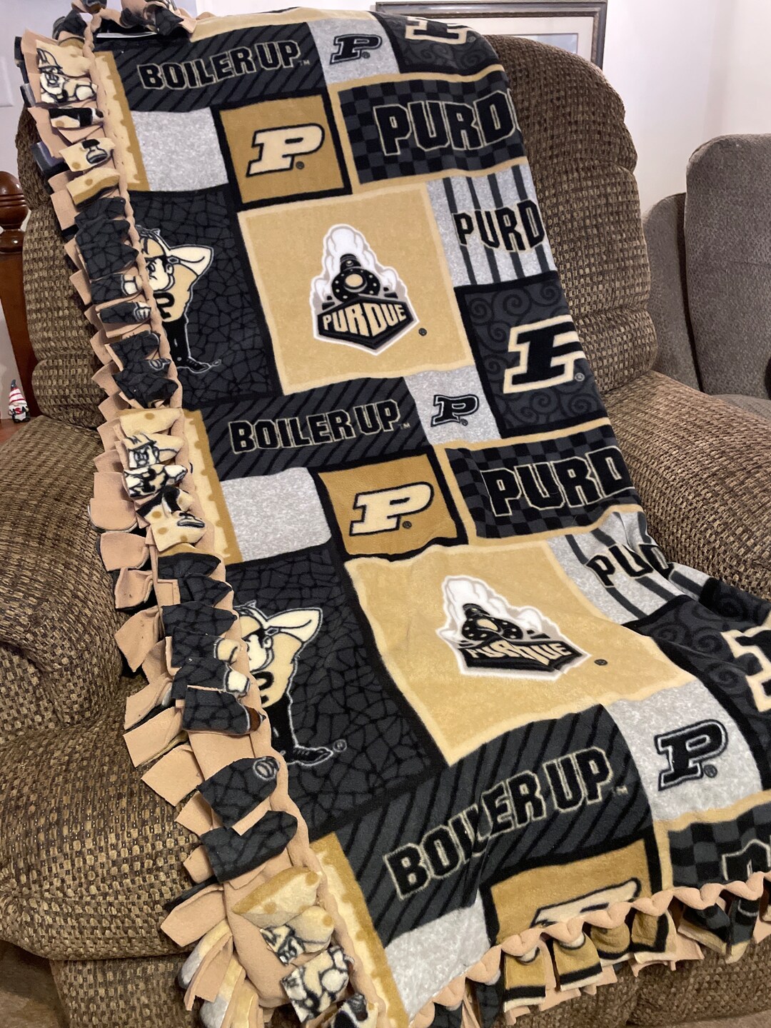 Purdue Boilmakers No Sew Fleece Blanket (#24) - Etsy