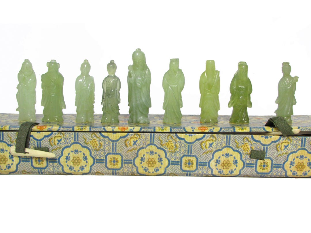 Jade Statues Set - Etsy