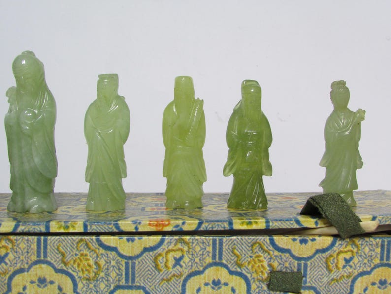 Jade Statues Set - Etsy