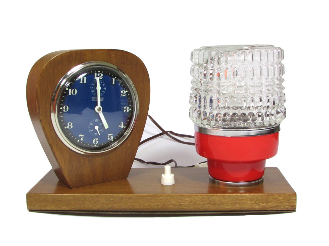 Table Clock With Titanus Lamp. - Etsy