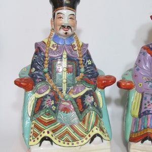 Porcelain Chinese Emperor and Empress Statue Figurine - Etsy