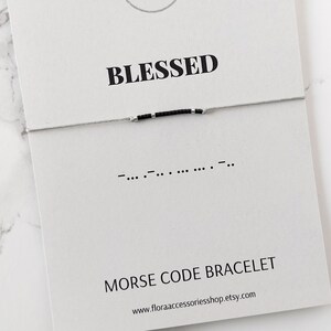 Blessed Morse Code Bracelet Secret Message Bracelet Self | Etsy