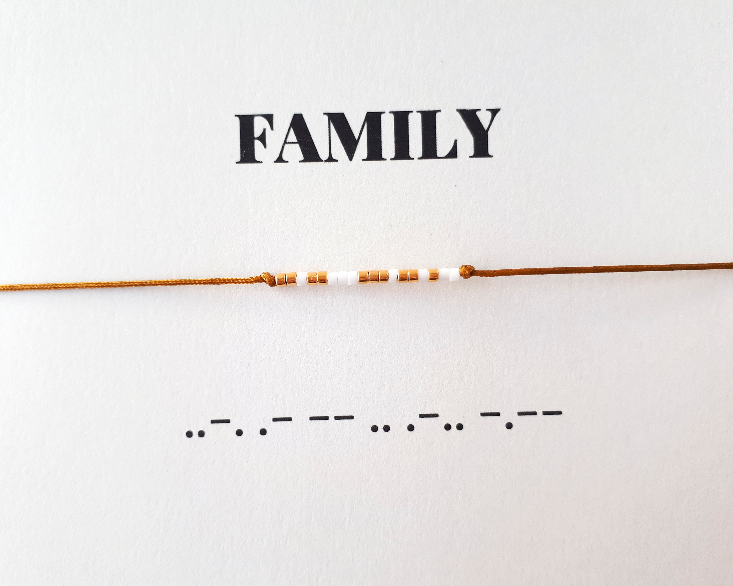 Family Morse Code Bracelet Secret Message Bracelet - Etsy UK