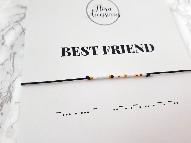 Best Friend Morse Code Bracelet Secret Message Bracelet BFF | Etsy