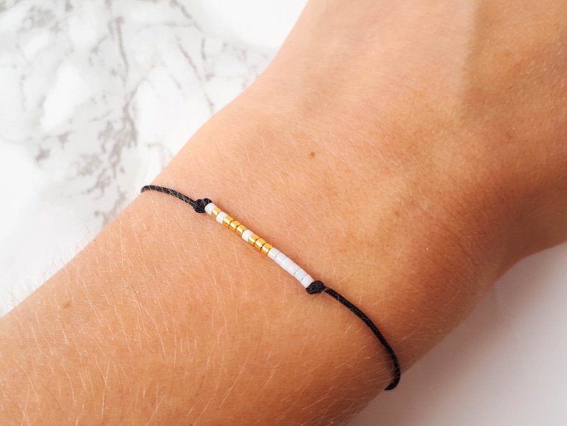 Custom Morse Code Bracelet Set of 2 Secret Message Bracelets | Etsy