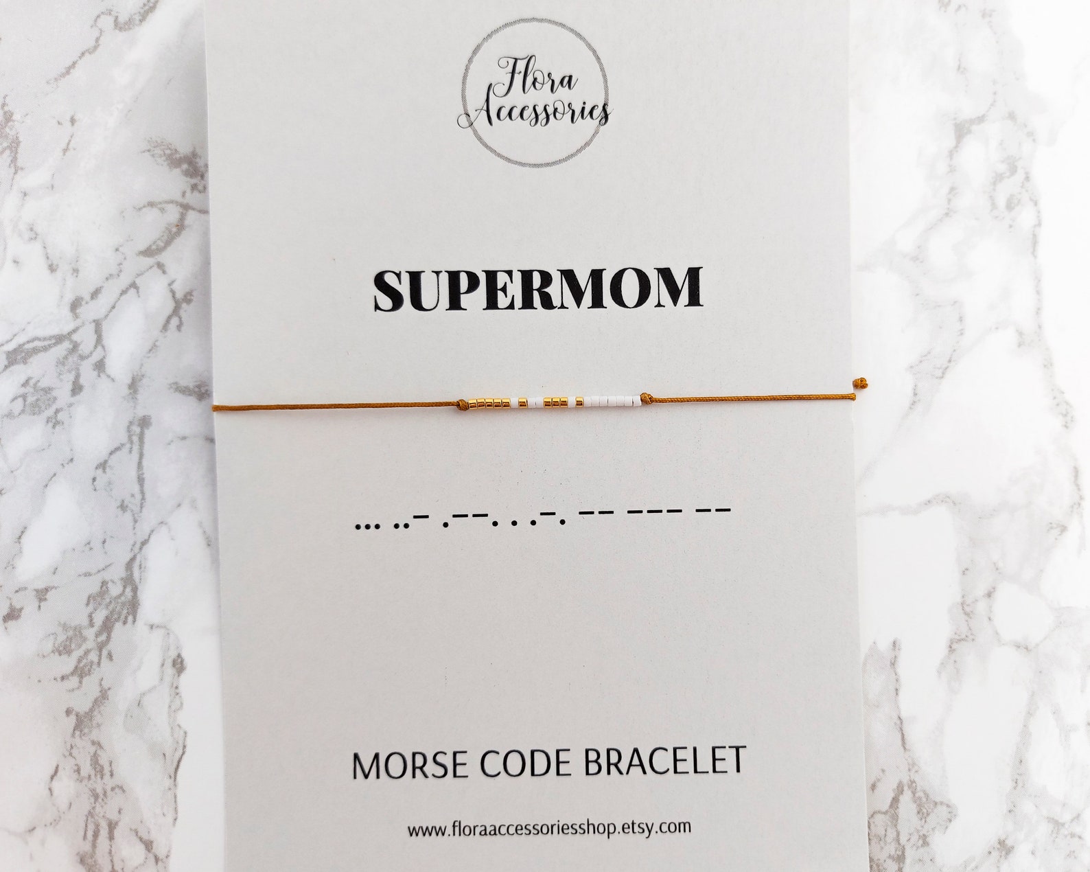 Super Mom Morse Code Bracelet Mother Bracelet Best Mom Gift | Etsy