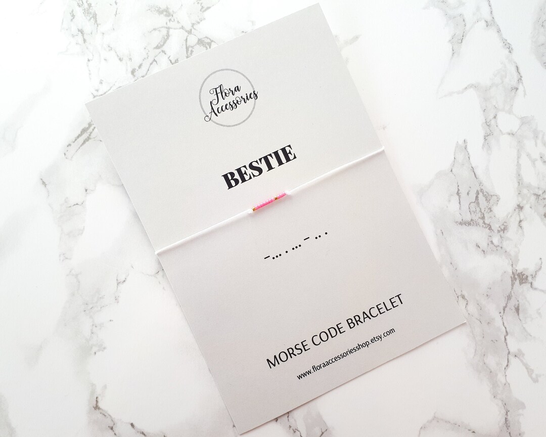 Bestie Morse Code Bracelet, Best Friend Bracelet, BFF Bracelet ...