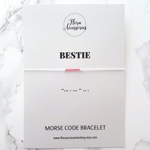 Bestie Morse Code Bracelet, Best Friend Bracelet, BFF Bracelet ...