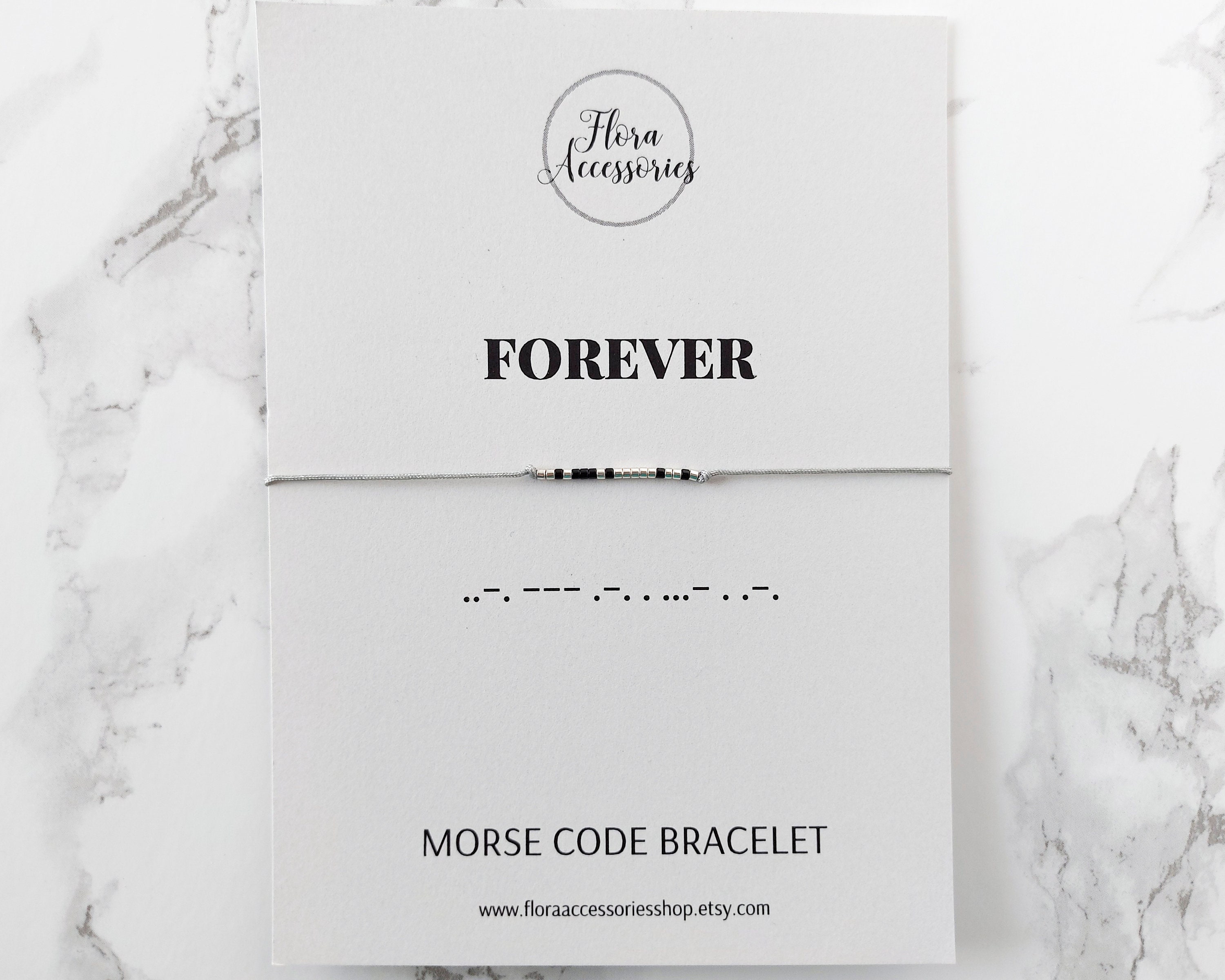 Forever Morse Code Bracelet Couples Bracelet Girlfriend | Etsy