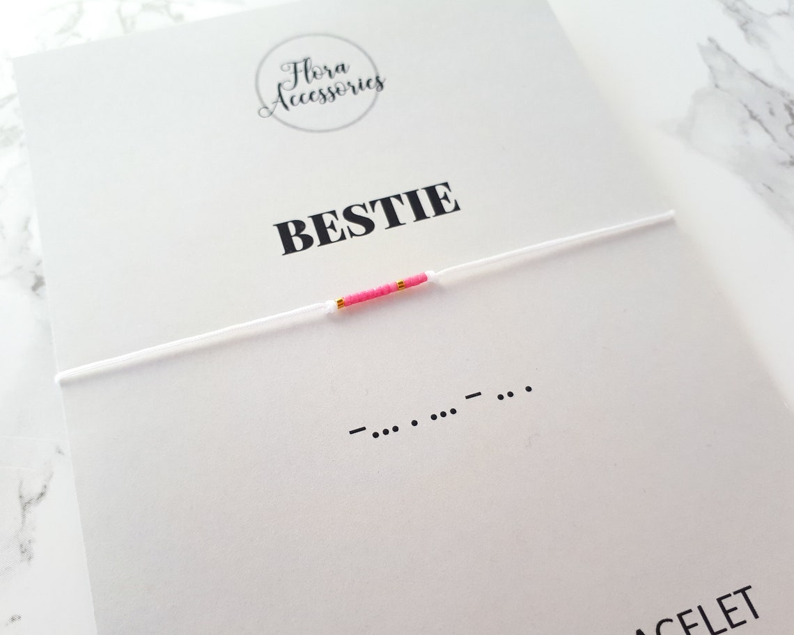 Bestie Morse Code Bracelet Best Friend Bracelet BFF - Etsy