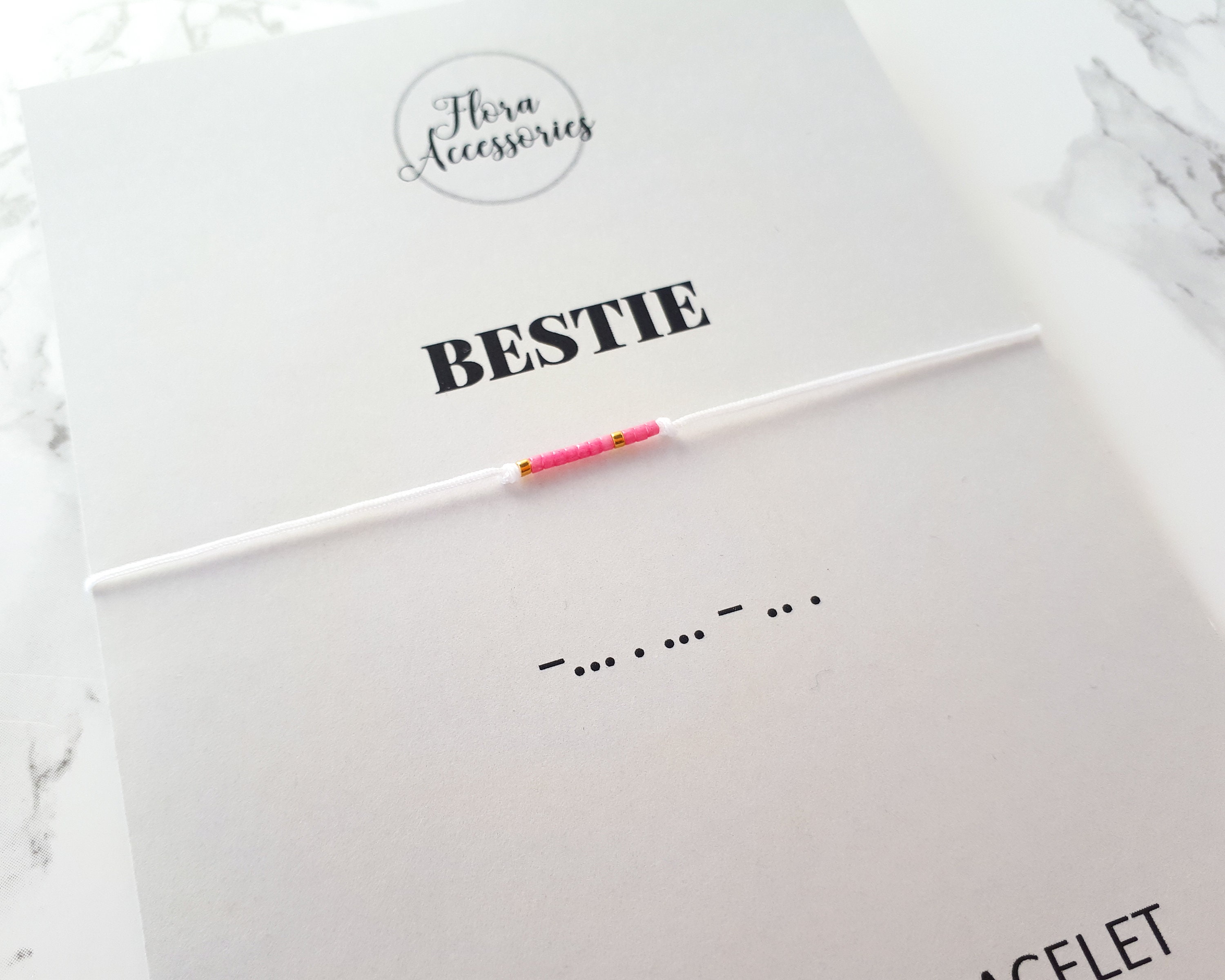 Bestie Morse Code Bracelet, Best Friend Bracelet, BFF Bracelet ...