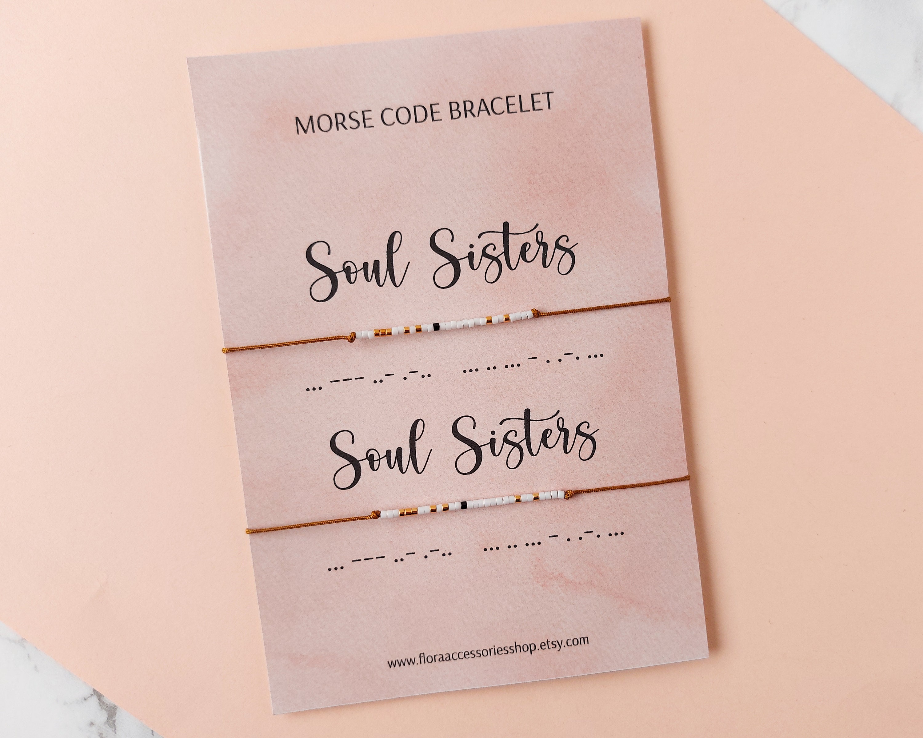 Soul Sisters Morse Code Bracelet Secret Message Bracelet - Etsy