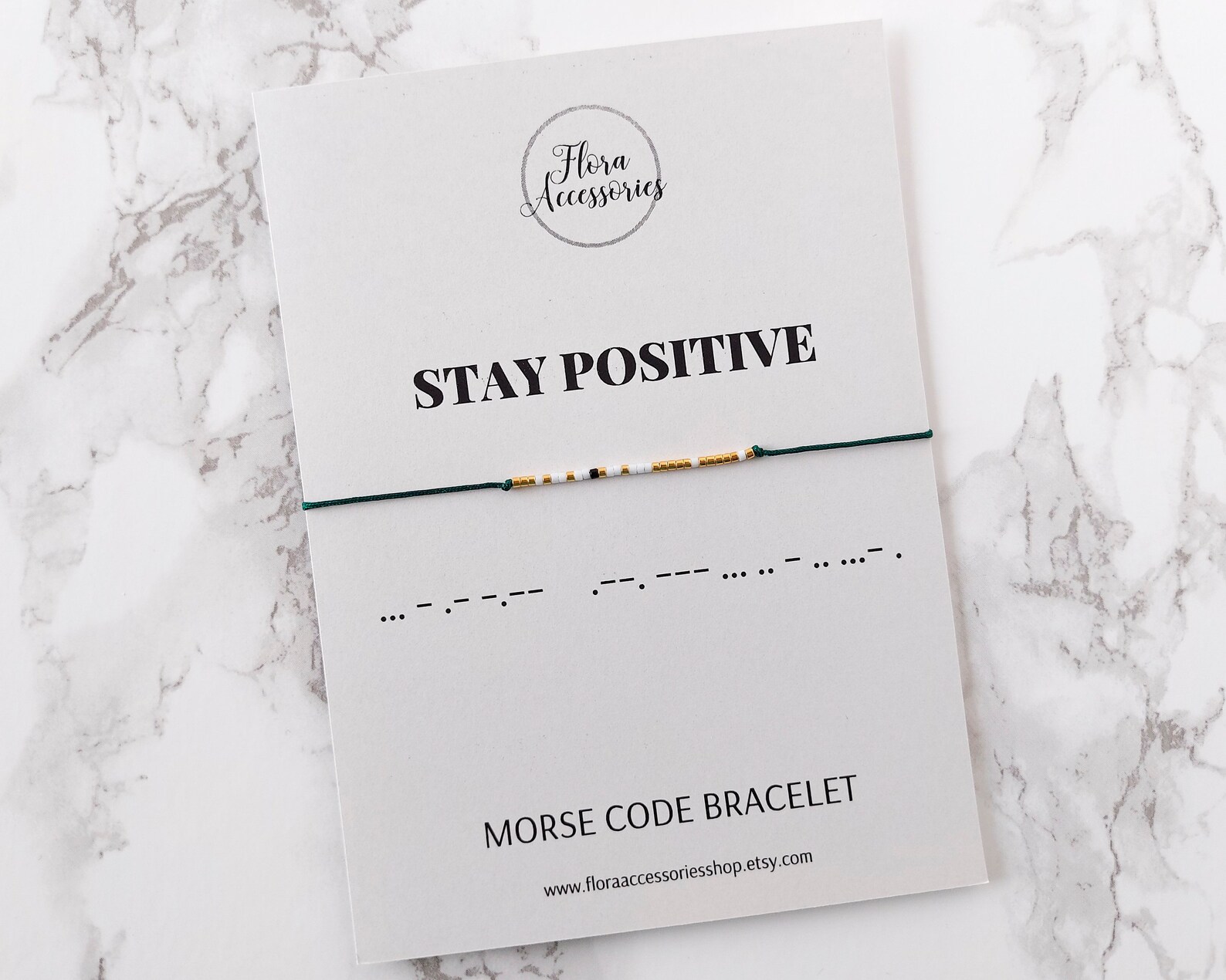Stay Positive Morse Code Bracelet Secret Message Bracelet - Etsy