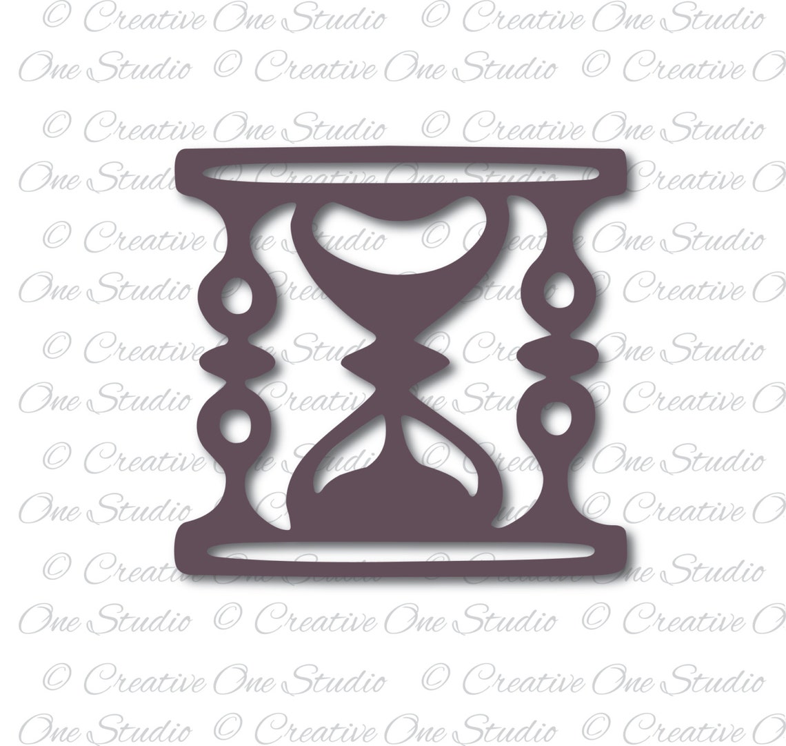 Hour Glass Time Sand Design, SVG, DXF, Eps, Studio3, Pdf, Png, Jpg, Ai ...