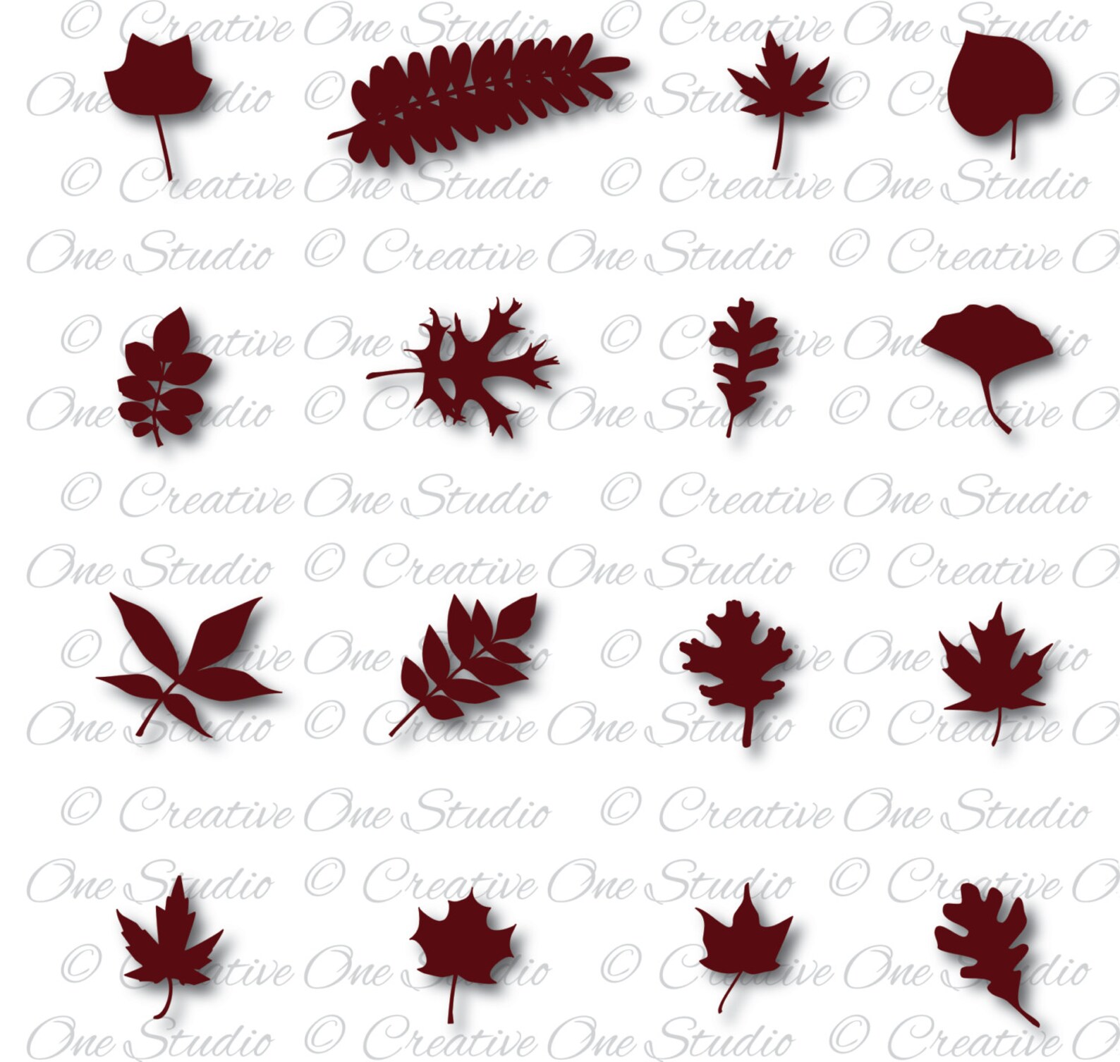 Leaves Leaf Designs Tree Leaves, SVG, DXF, Eps, Studio3, Pdf, Png, Jpg ...