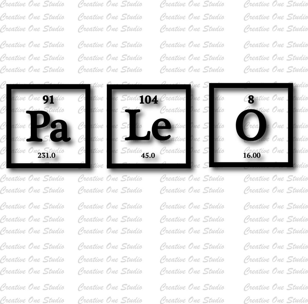 Paleo Table of Elements Design Cut File for Cricut SVG Dxf JPG AI Pdf ...