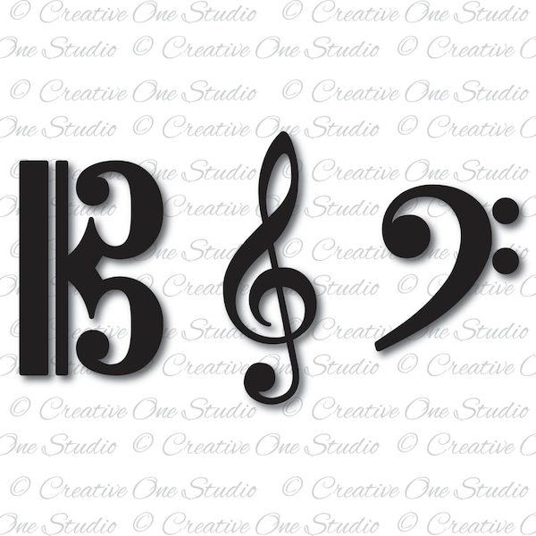 Bass Clef Svg - Etsy