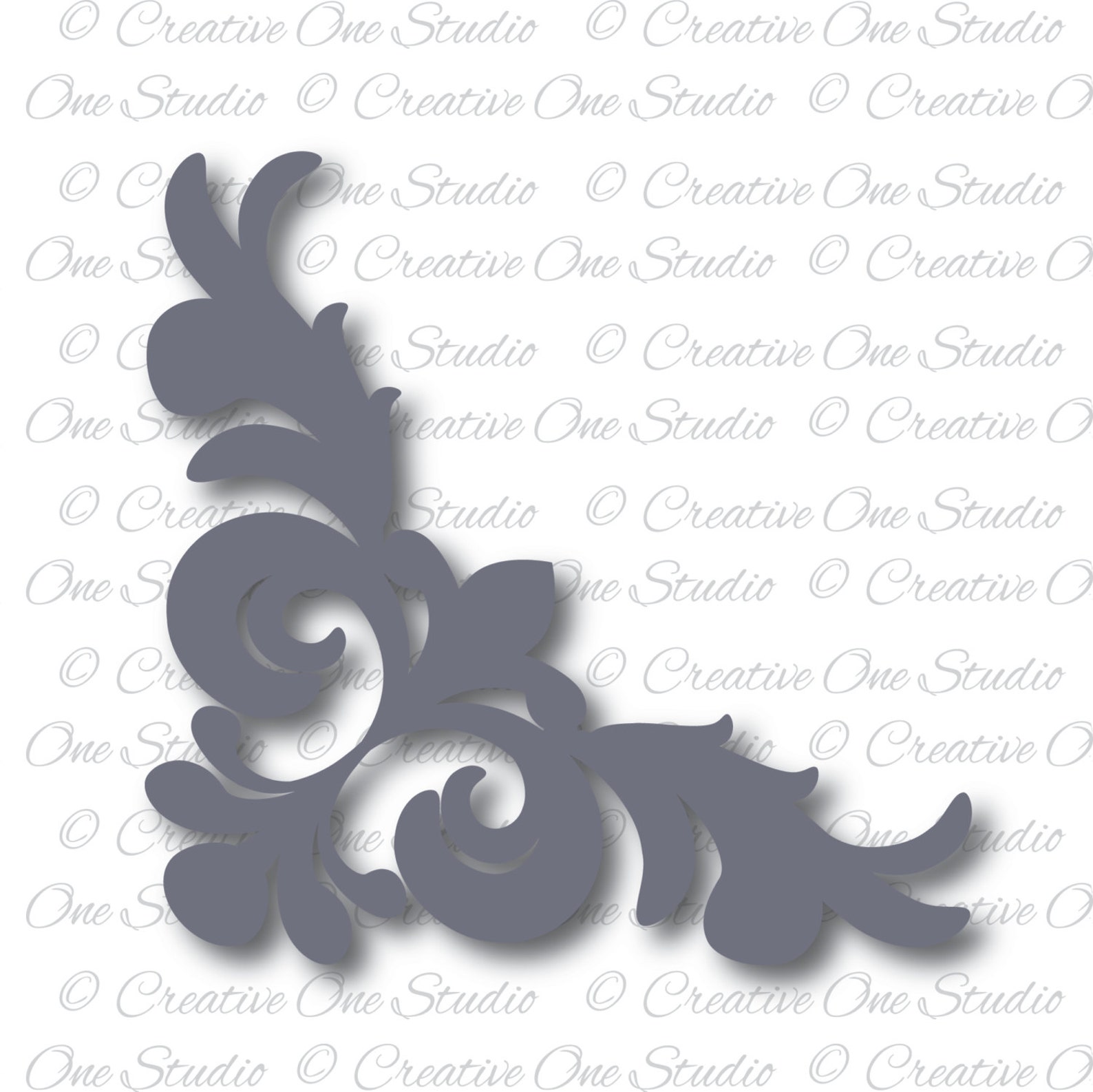 Design Corner Monogram Element, SVG, DXF, Eps, Studio3, Pdf, Png, Jpg ...