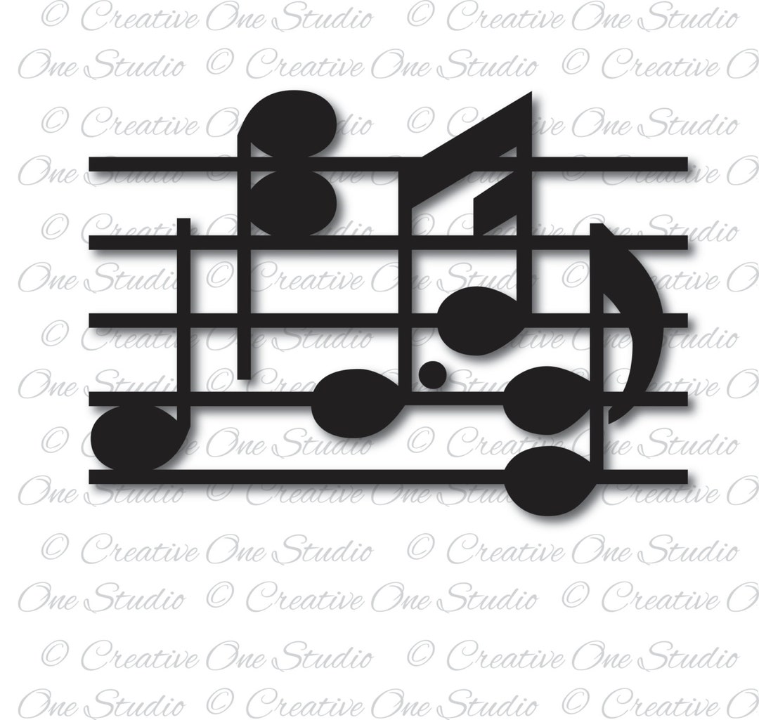 Music Notes Design, Element, SVG, DXF, Eps, Studio3, Pdf Png Jpg Ai ...