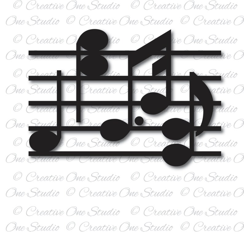 Music Notes Design, Element, SVG, DXF, Eps, Studio3, Pdf Png Jpg Ai ...