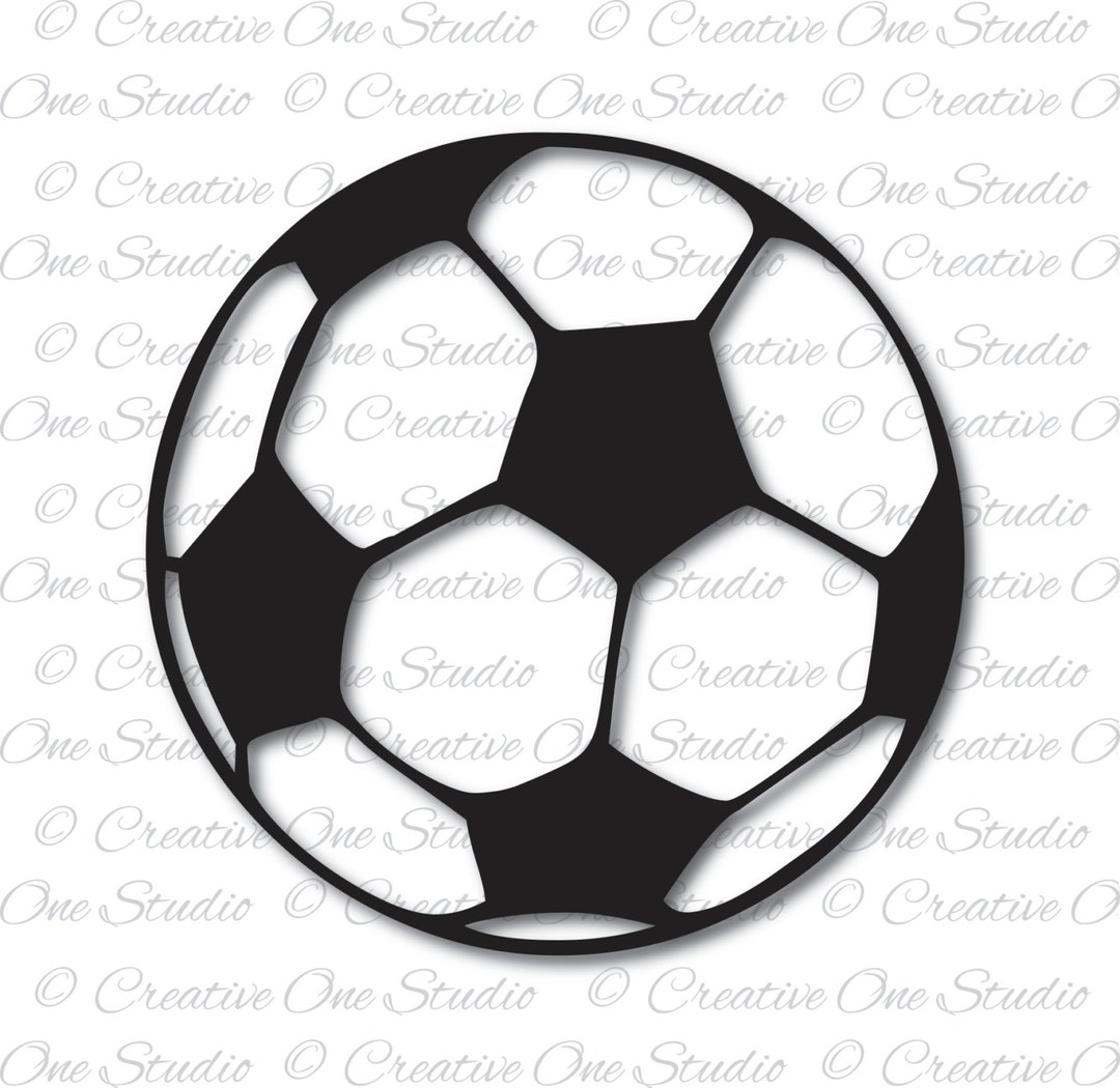 Soccerball, Sport Design Element, SVG, DXF, Eps, Studio3, Pdf, Png, Jpg ...