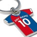 Fathers Day Personalised Football Shirt Keyring Dad Keyring, Any Name ...