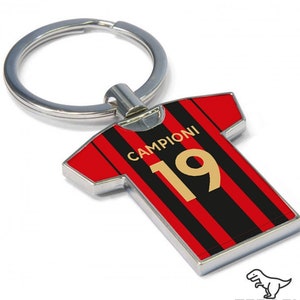 Personalised Football Shirt Keyring AC Milan Fan Keyring, Any Player ...