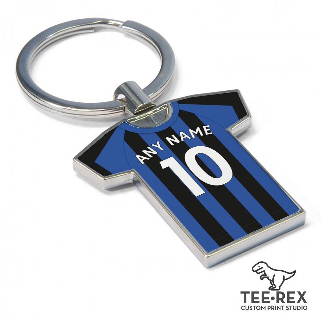 Personalised Inter Milan Fan Keyring 2022/23 - Football Shirt Keyring ...