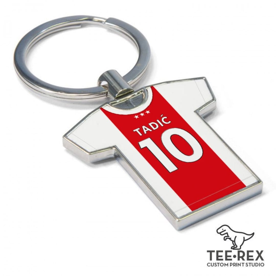 Personalised Football Shirt Keyring - Ajax Fan Keyring, Any Player ...