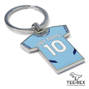 Fathers Day Personalised Football Shirt Keyring - Dad Keyring, Any Name ...