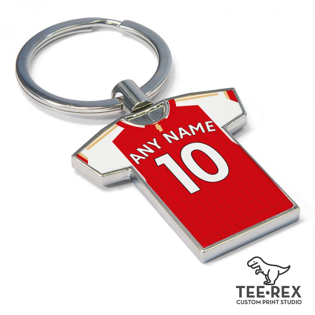Personalised Football Shirt Keyring Arsenal Fan Keyring, Any Player ...