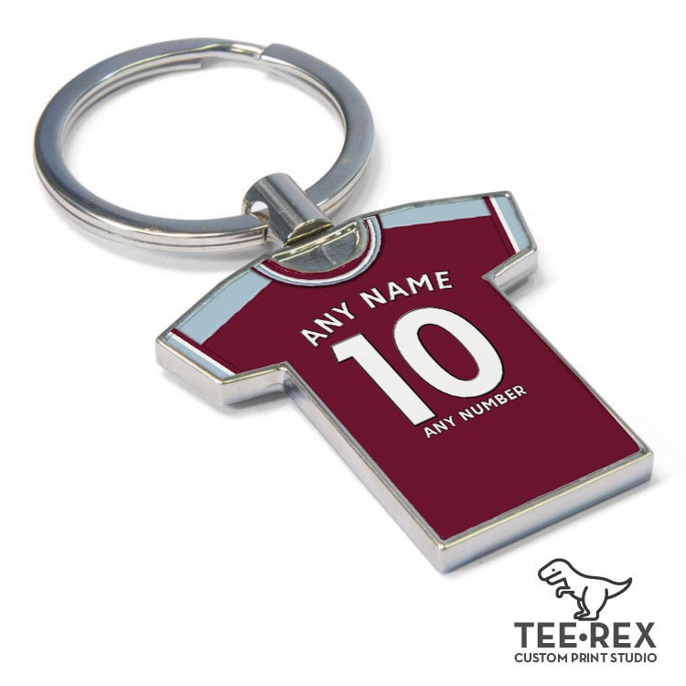 Personalised Football Shirt Keyring West Ham Fan Keyring | Etsy UK