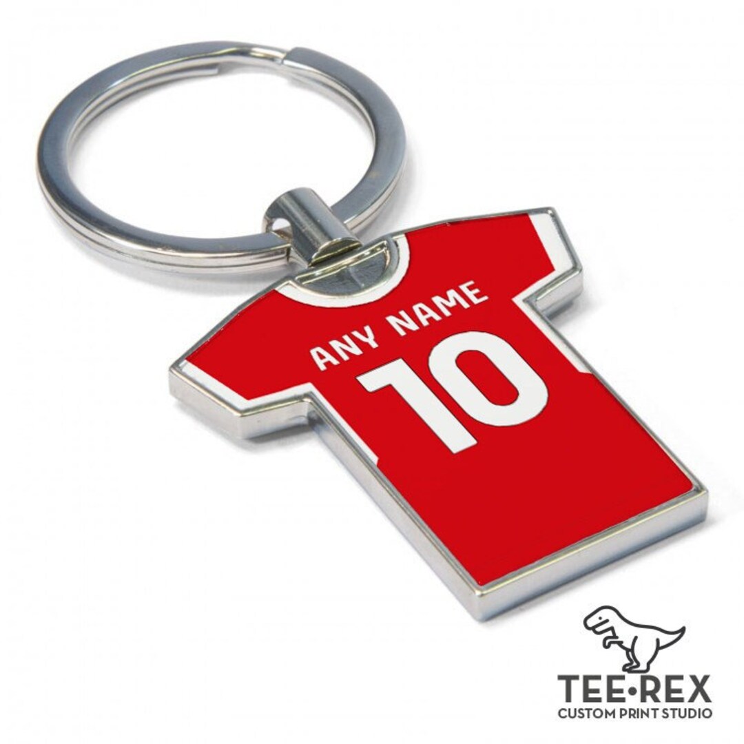 Personalised Middlesbrough Fan Keyring 2022/23 - Football Shirt Keyring ...