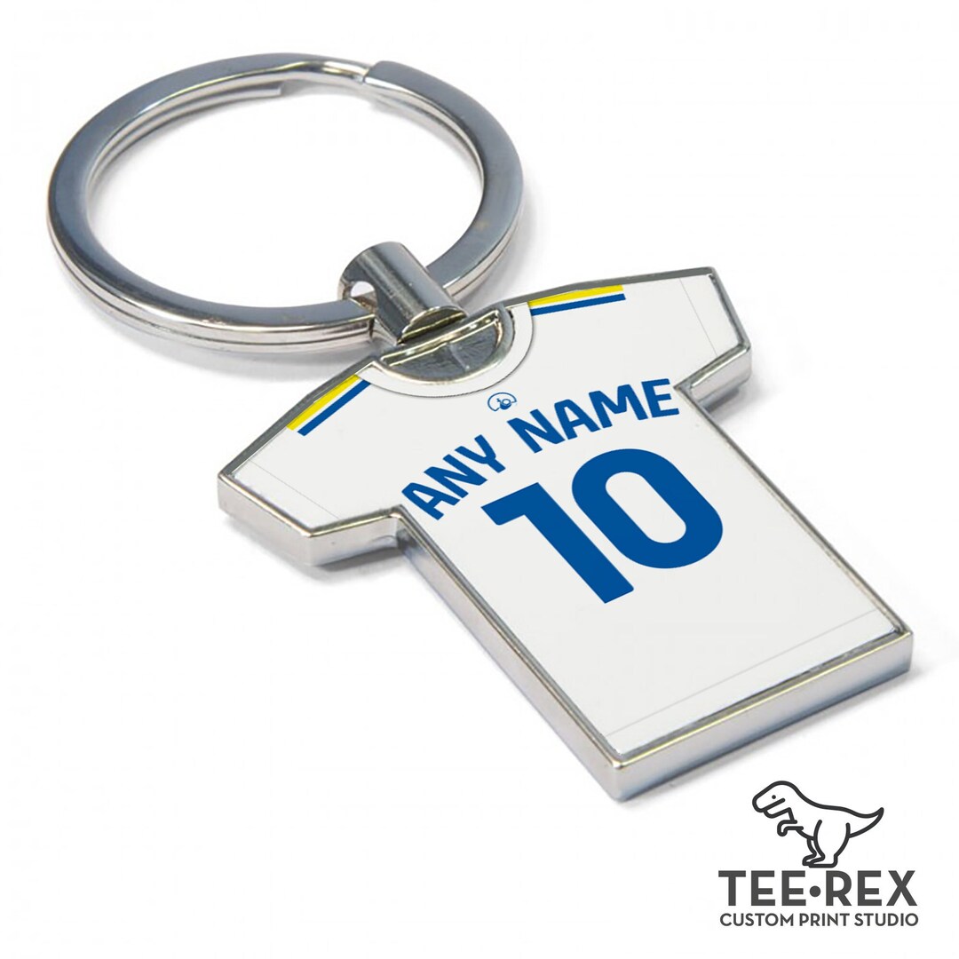 Personalised Football Shirt Keyring Leeds Utd Fan Keyring - Etsy Australia