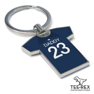 Personalised Football Shirt Keyring - PSG Fan Keyring, Any Player ...
