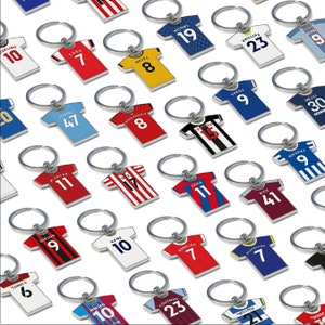 Personalised Juventus Fan Keyring 2022/23 - Football Shirt Keyring, Any ...