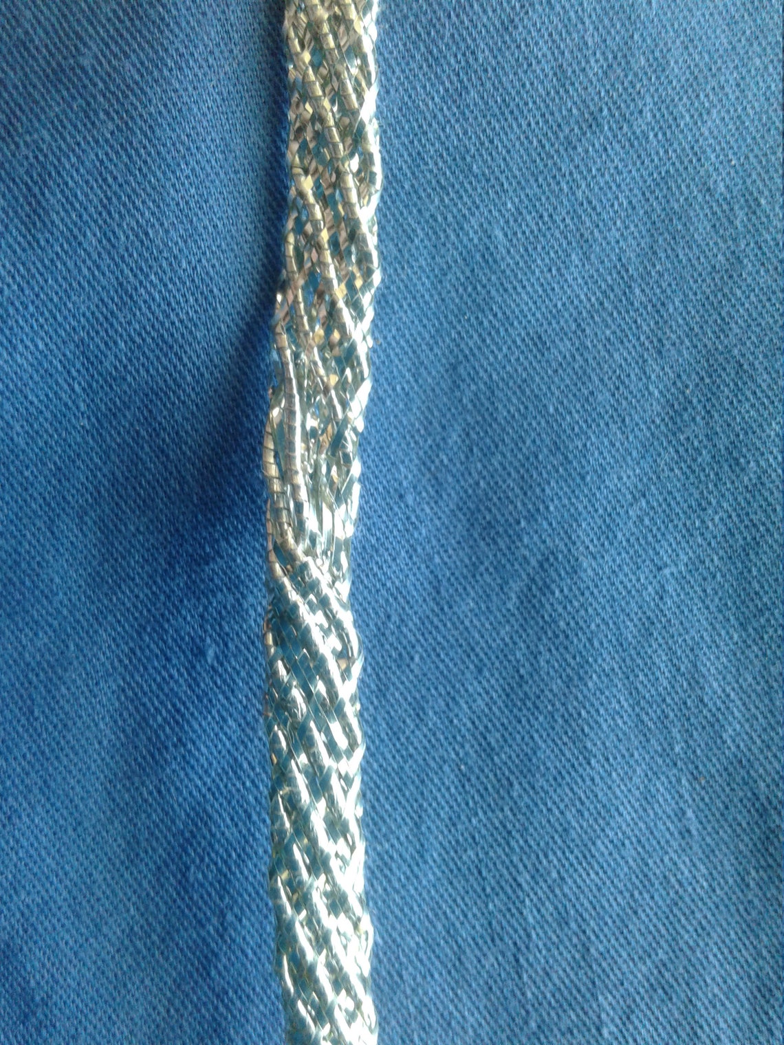 Glittery Silver Braided Trim 1/4" Wide - Etsy