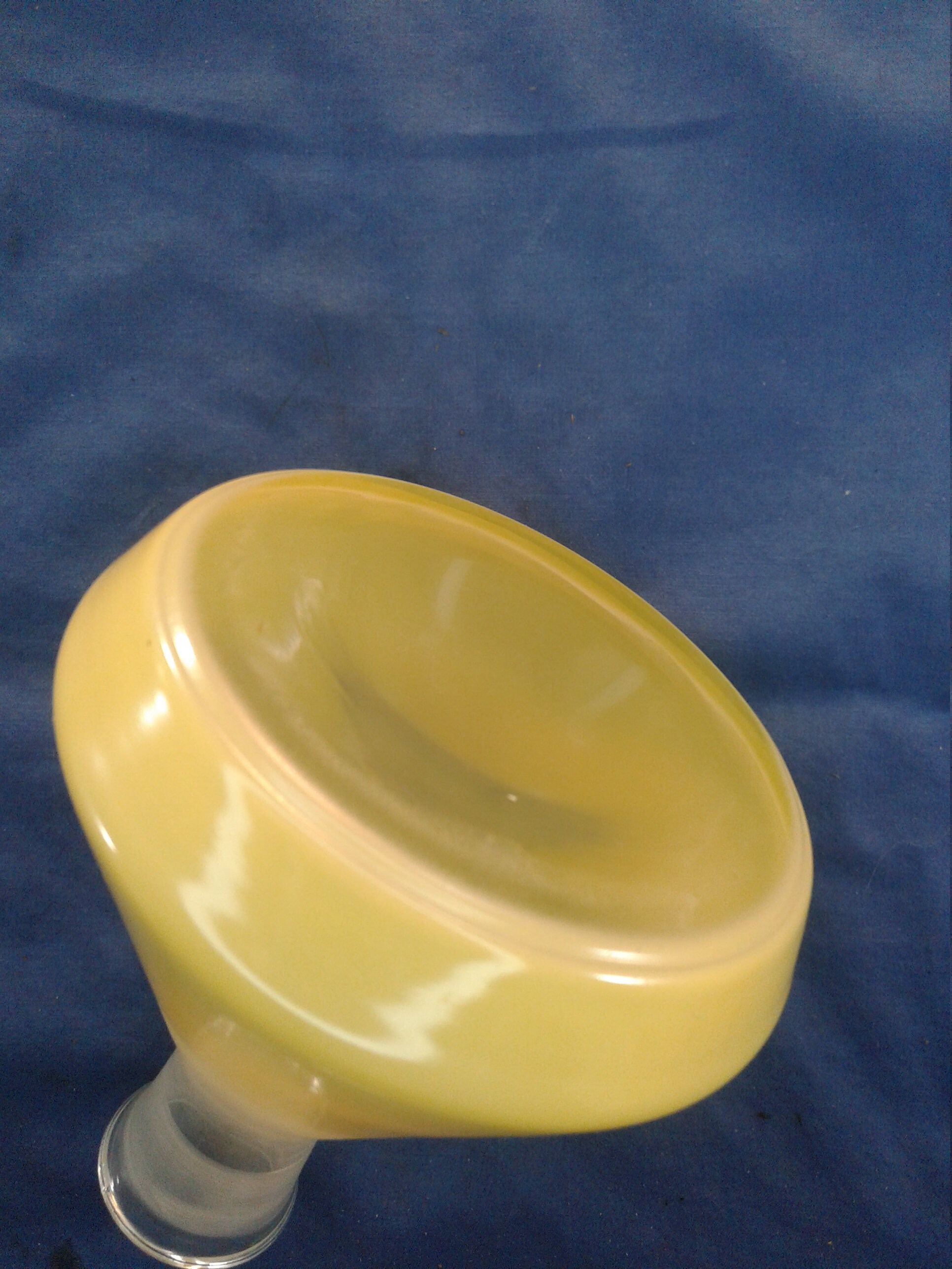 Vintage Clear Glass Beaker With Fired-on Yellow Color - Etsy