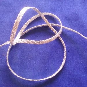 Glittery Silver Braided Trim 1/4" Wide - Etsy