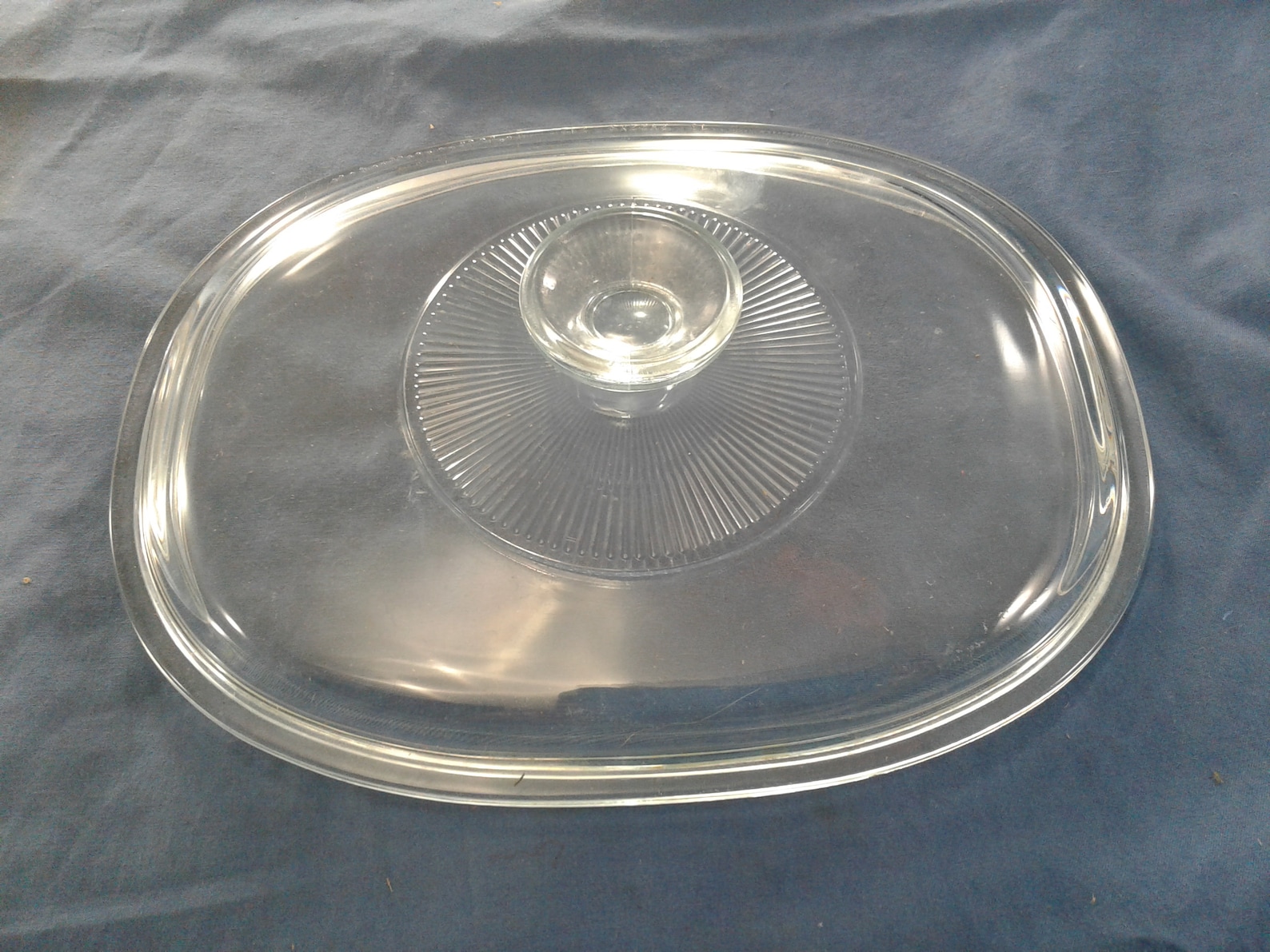 Vintage Pyrex Ovenware Lid F12C Clear Glass Sunburst Pattern - Etsy