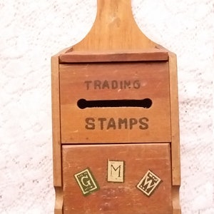 Vintage Wood Trading Stamps Holder - Etsy