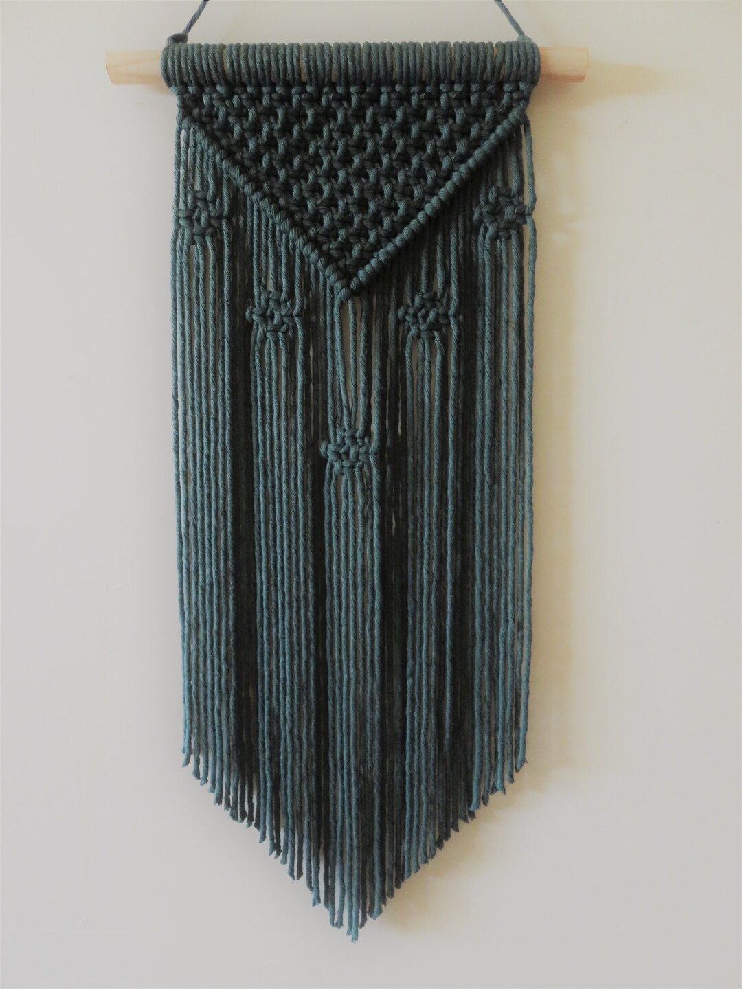 Dark Green Macrame Wall Hanging - Etsy