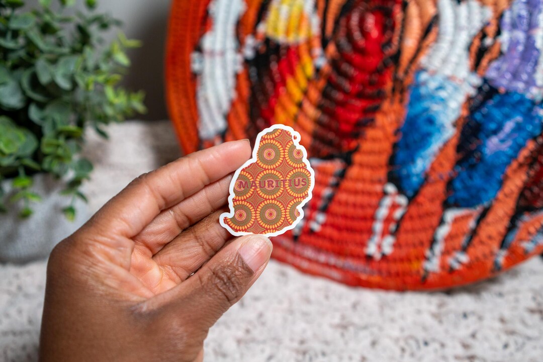 Mauritius Die Cut Sticker, African Countries Water Resistant Sticker ...
