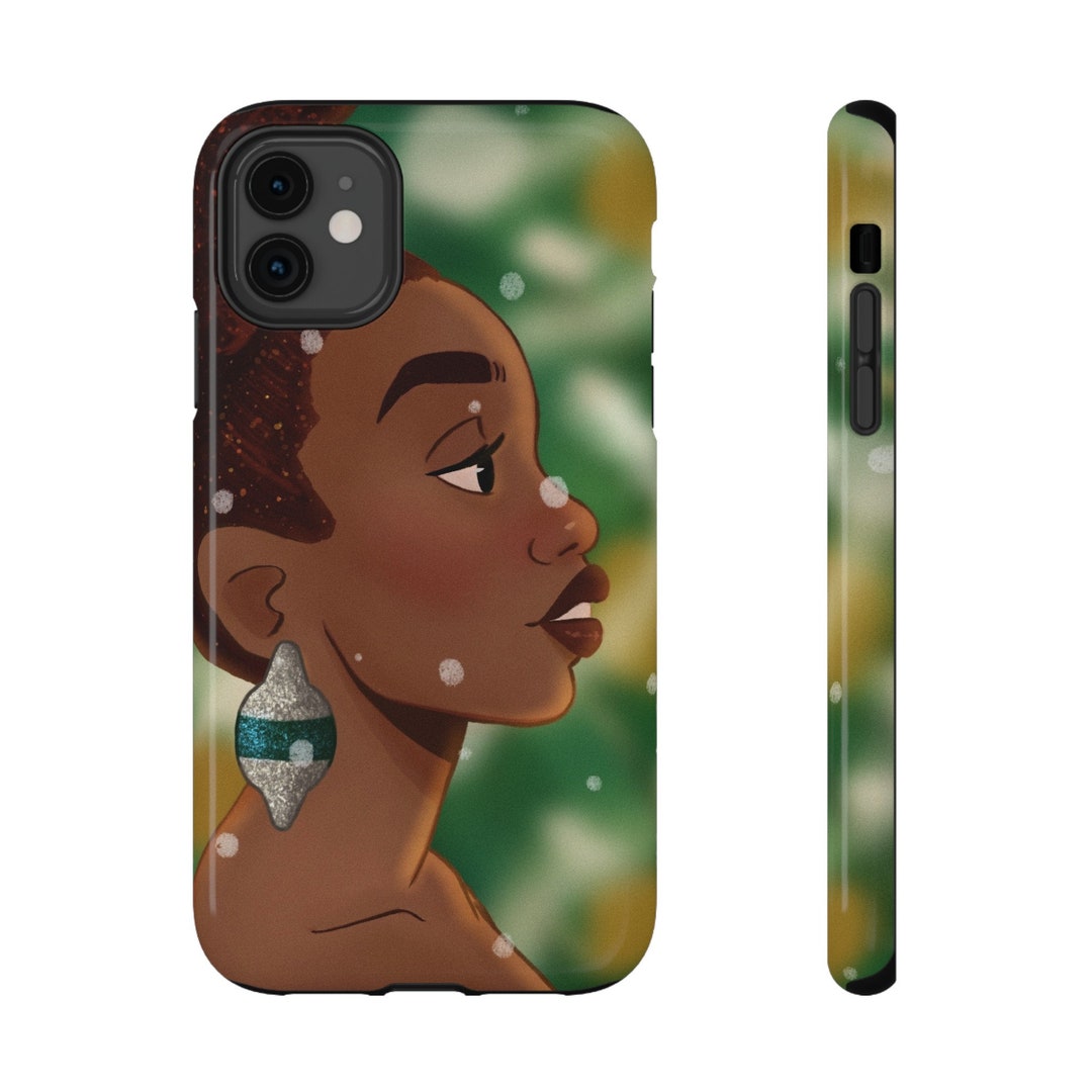 Afro Puff Winter Black Girl Impact-resistant Phone Case - Etsy