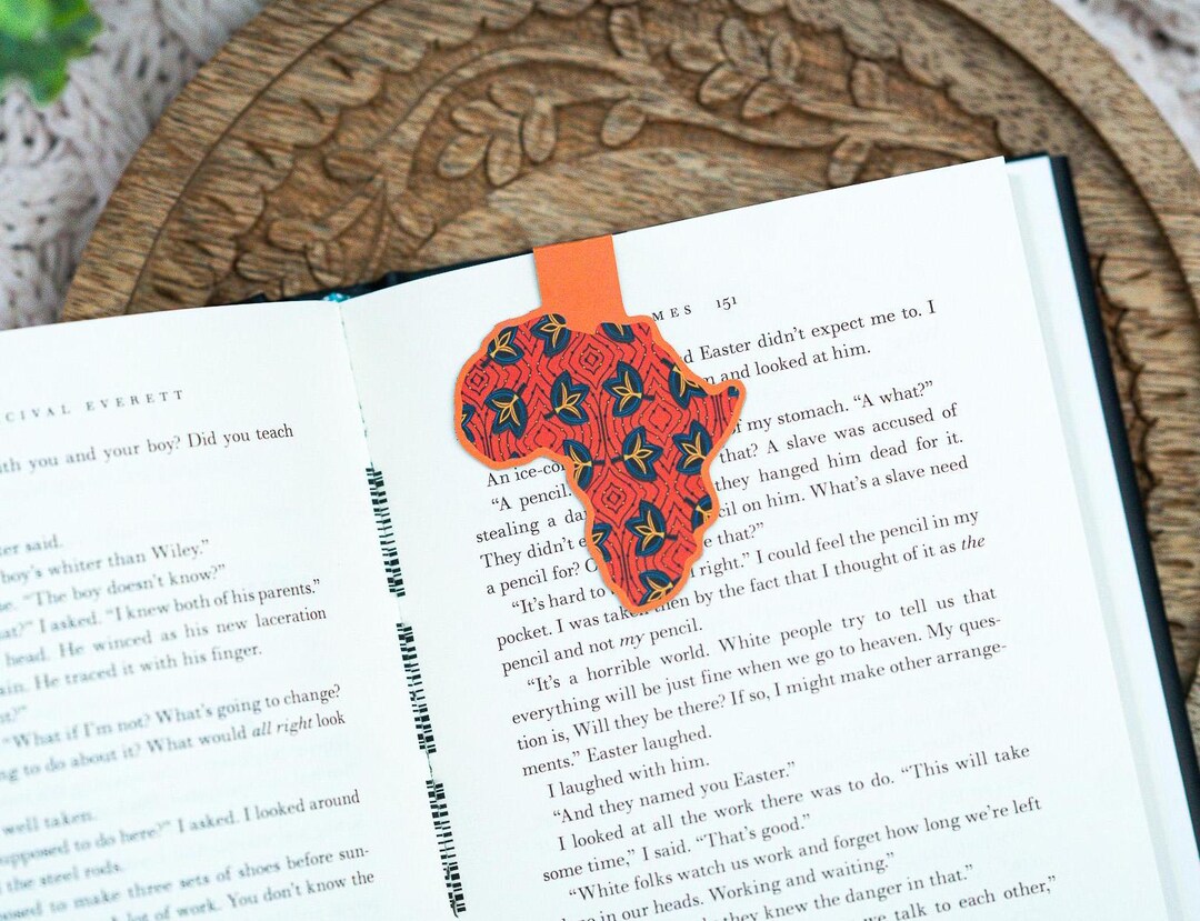 African Shaped Magnetic Bookmark, African Print Book Mark, Ankara Print ...