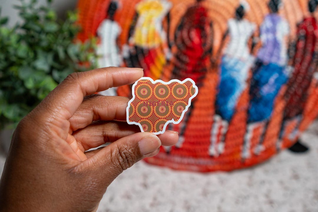 Nigeria Die Cut Sticker, African Countires Water Resistant Sticker ...